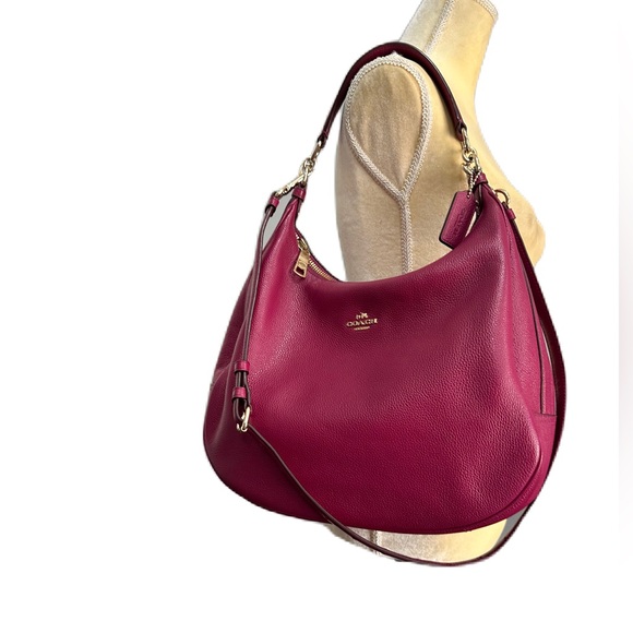 Coach | Bags | Euc Coach Rare Fuchsia Harley Pebble Leather Hobo ...